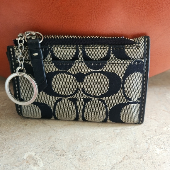 Coach | Accessories | Coach Signature Keychain Card Holder | Poshmark